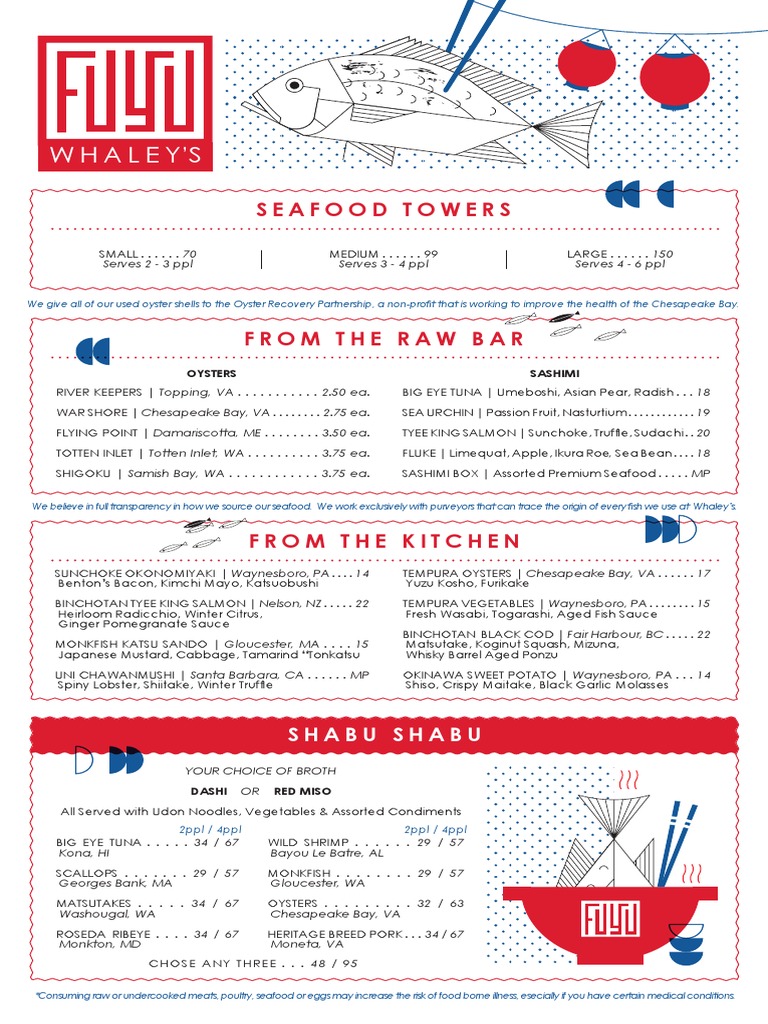 Fuyu Dinner Menu | PDF | Cuisine | Asian Cuisine