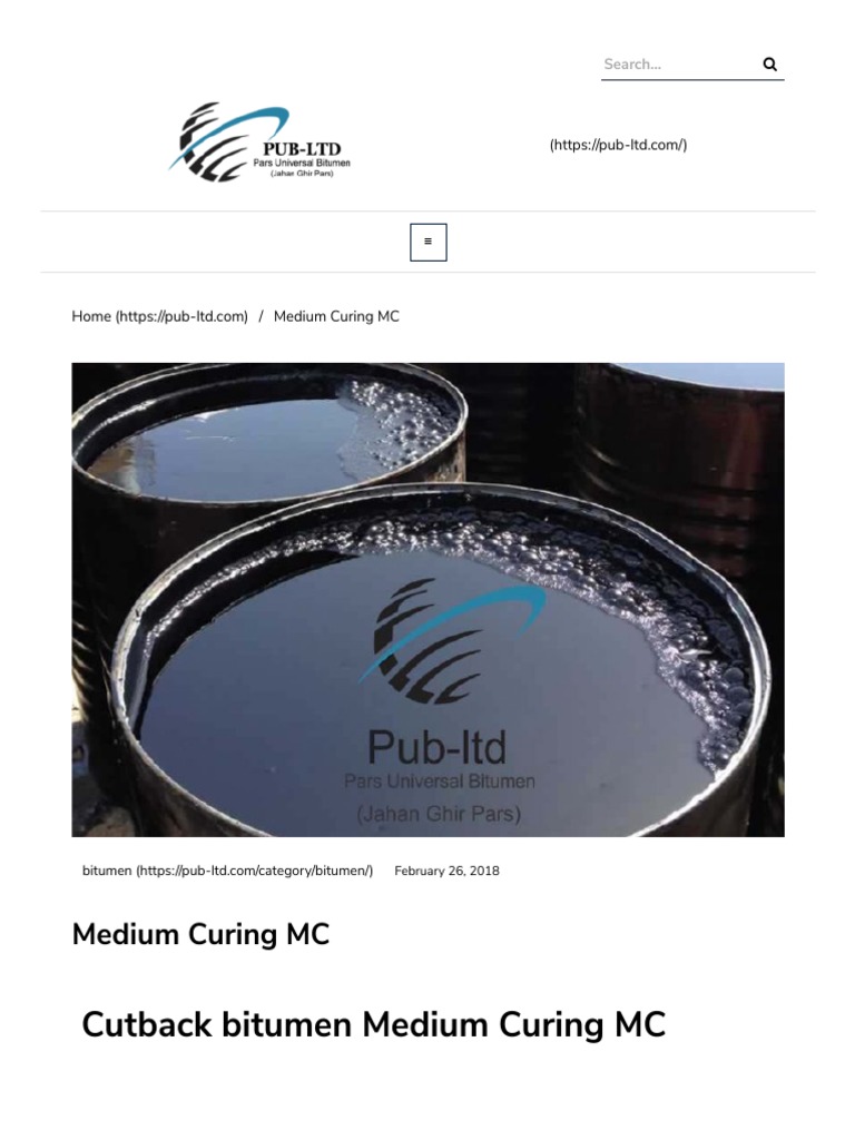 Cutback Bitumen Medium Curing MC | PDF | Asphalt | Viscosity