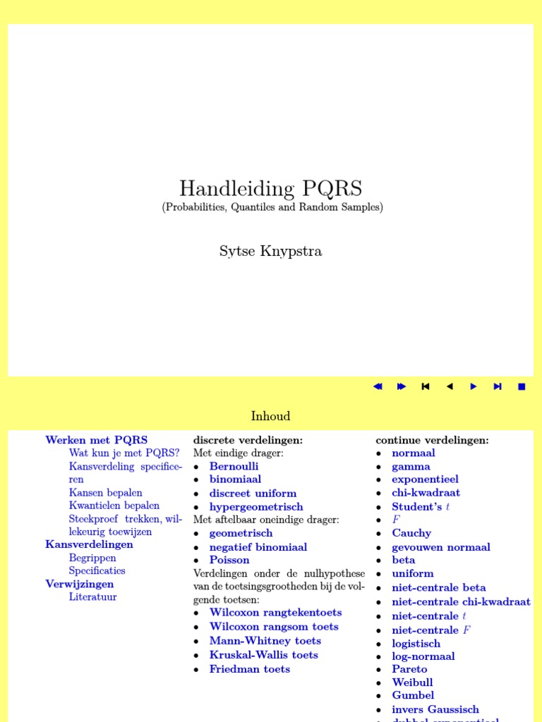 PQRS Manual NL | PDF