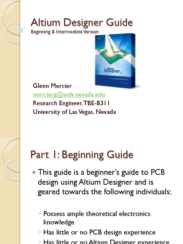 Altium Designer Intermediate Guide | PDF