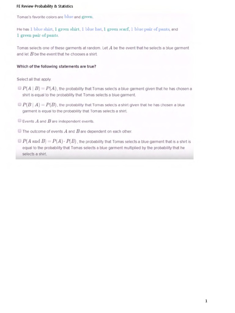 Prob&Stats Problems PDF | PDF | Confidence Interval | Mean