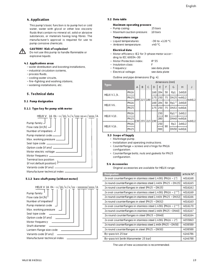 Wilo Booster Set Helix Pump Manual 13 | PDF | Pump | Liquids