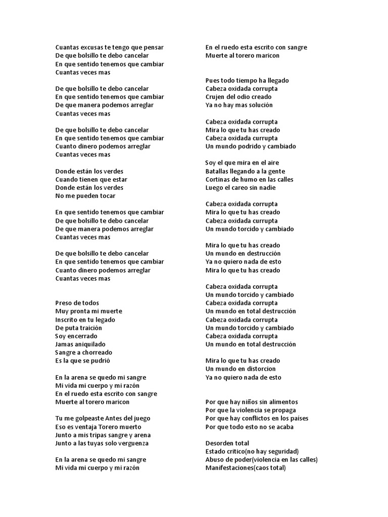 Letras Desarme | PDF | Bebidas | Ocio