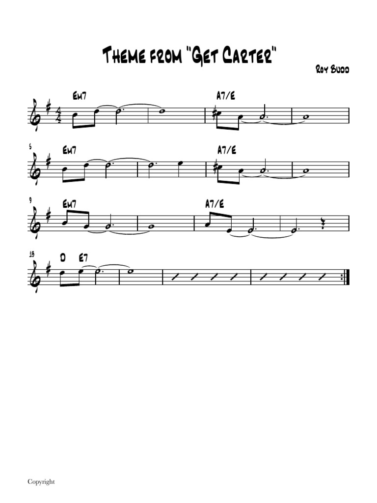 Theme From Get Carter | PDF