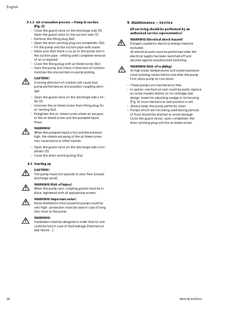 Wilo Booster Set Helix Pump Manual 16 | PDF | Pump | Valve
