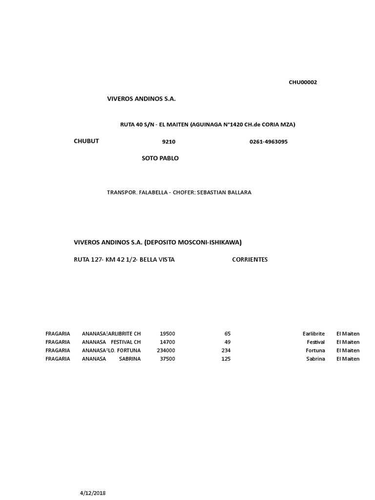 Modelo de Remito y Guia | PDF