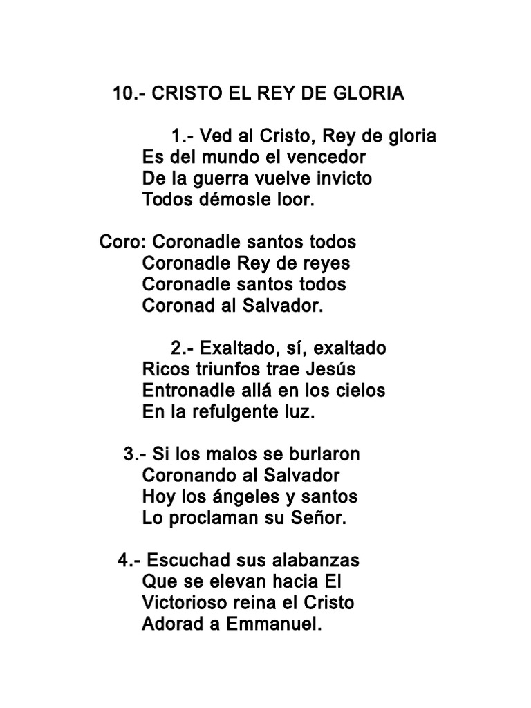 Cristo El Rey de Gloria | PDF