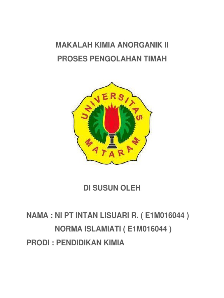 Proses Pengolahan Timah | PDF