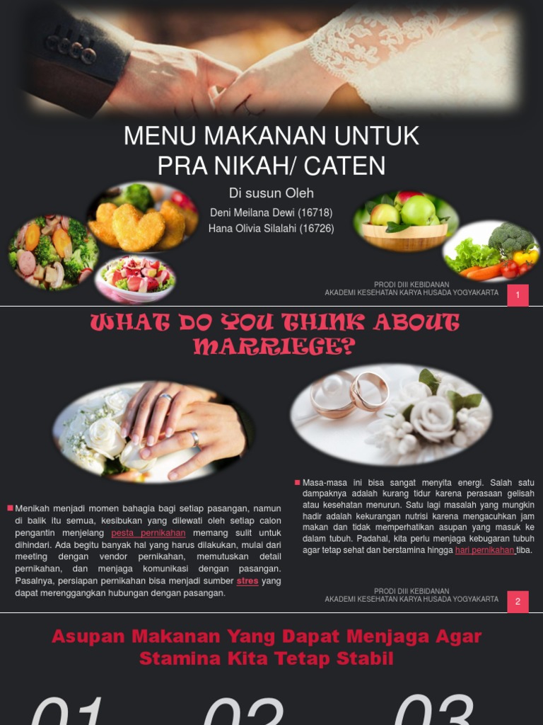 Menu Makanan Pra Nikah | PDF