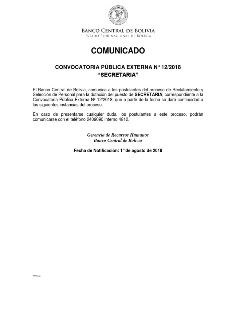 Comunicado | PDF