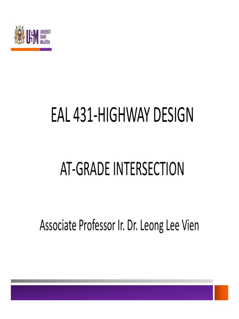 Designing Safe At-Grade Intersections | PDF | Traffic | Intersection (Road)