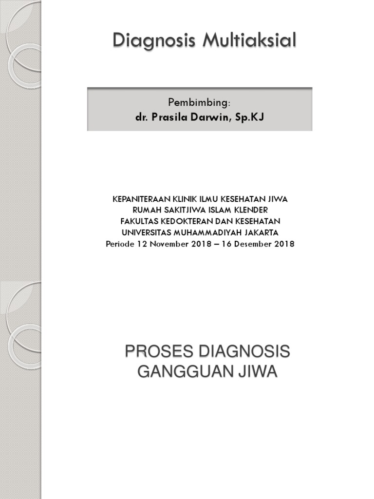 Diagnosis Multiaksial | PDF