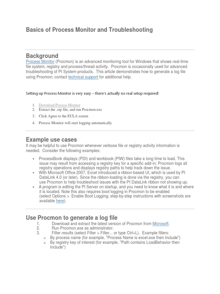 Using Process Monitor for Troubleshooting | PDF | Windows Registry ...