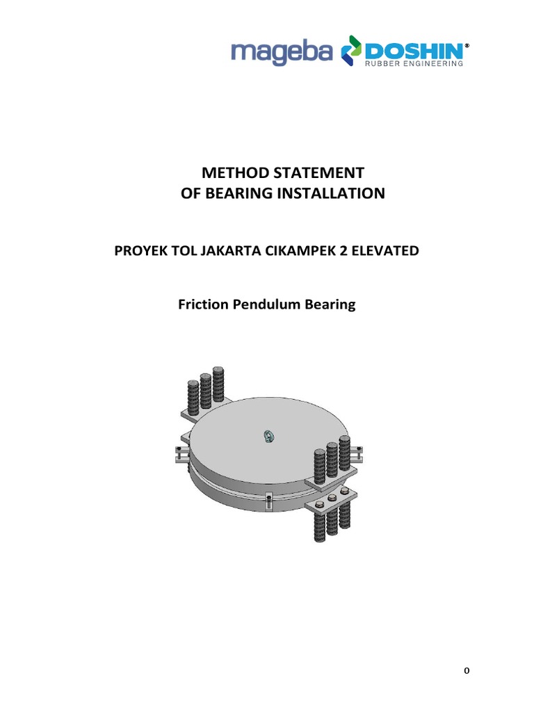 Method Statement - Bearing-Top Structural Steel Bridge - Pendulum ...