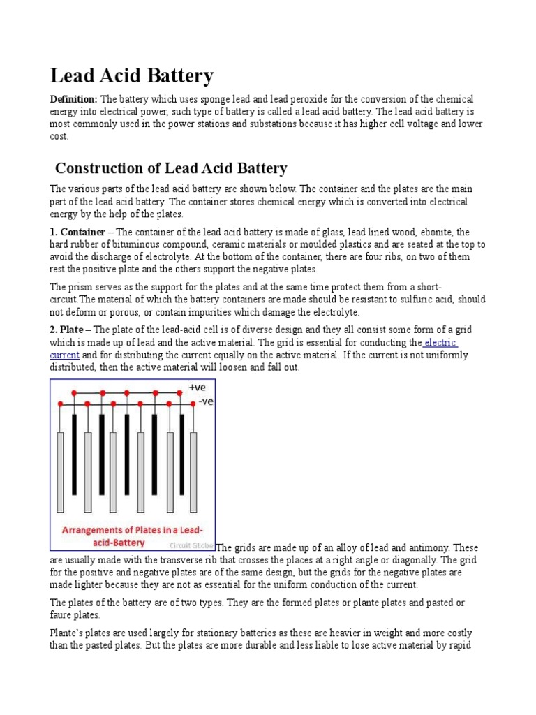 Construction of Lead Acid Battery | Anode | Cathode