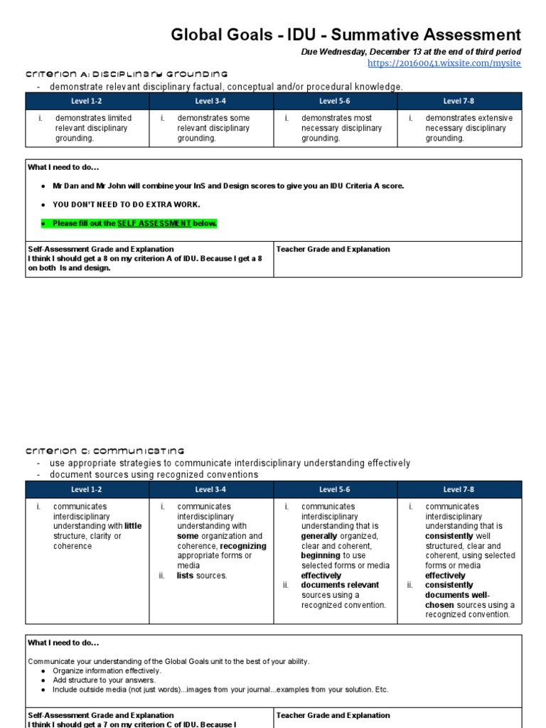 Cici Yan - Global Goals - Ins and Design - 9 - Idu Summative Assessment ...