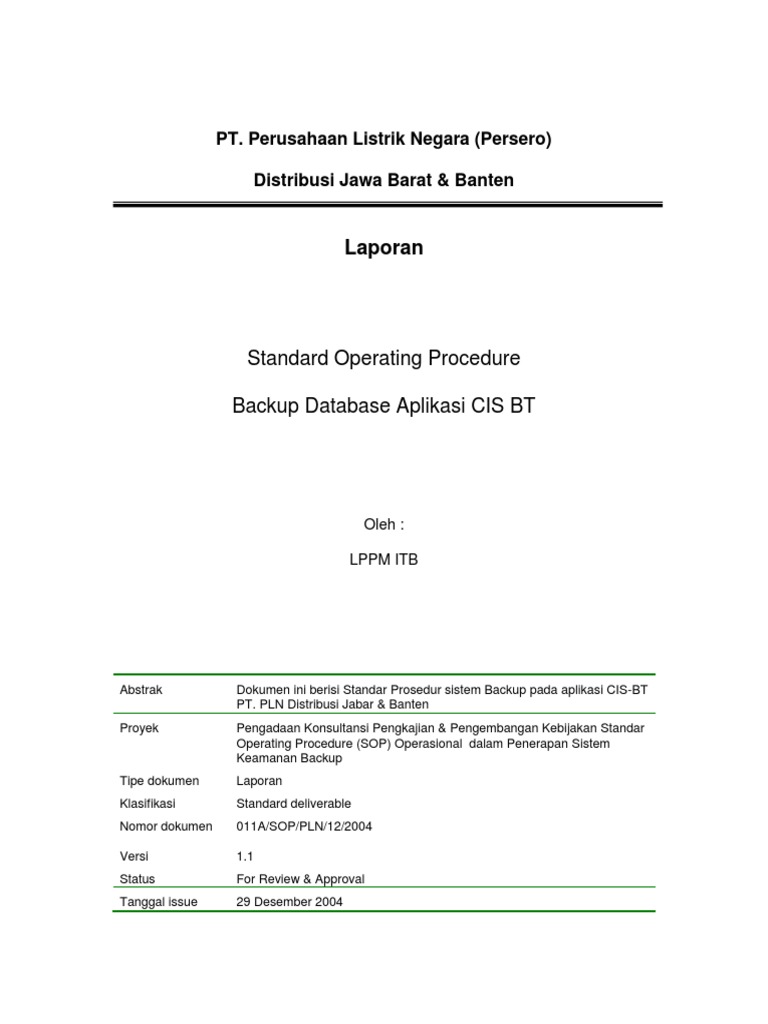 SOP Backup PDF | PDF | Bisnis | Komputer