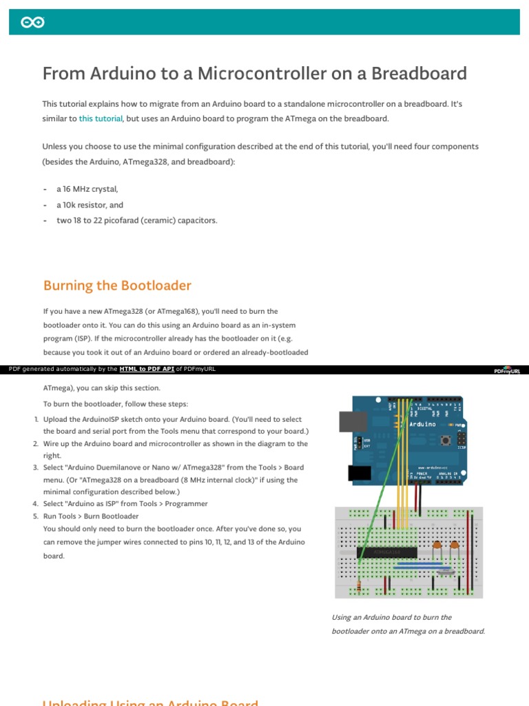 Arduino To Bread Board | PDF | Arduino | Electronic Design