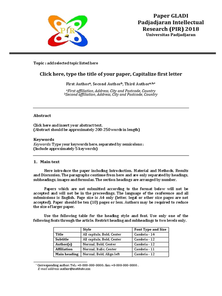 Click Here, Type The Title of Your Paper, Capitalize First Letter | PDF ...