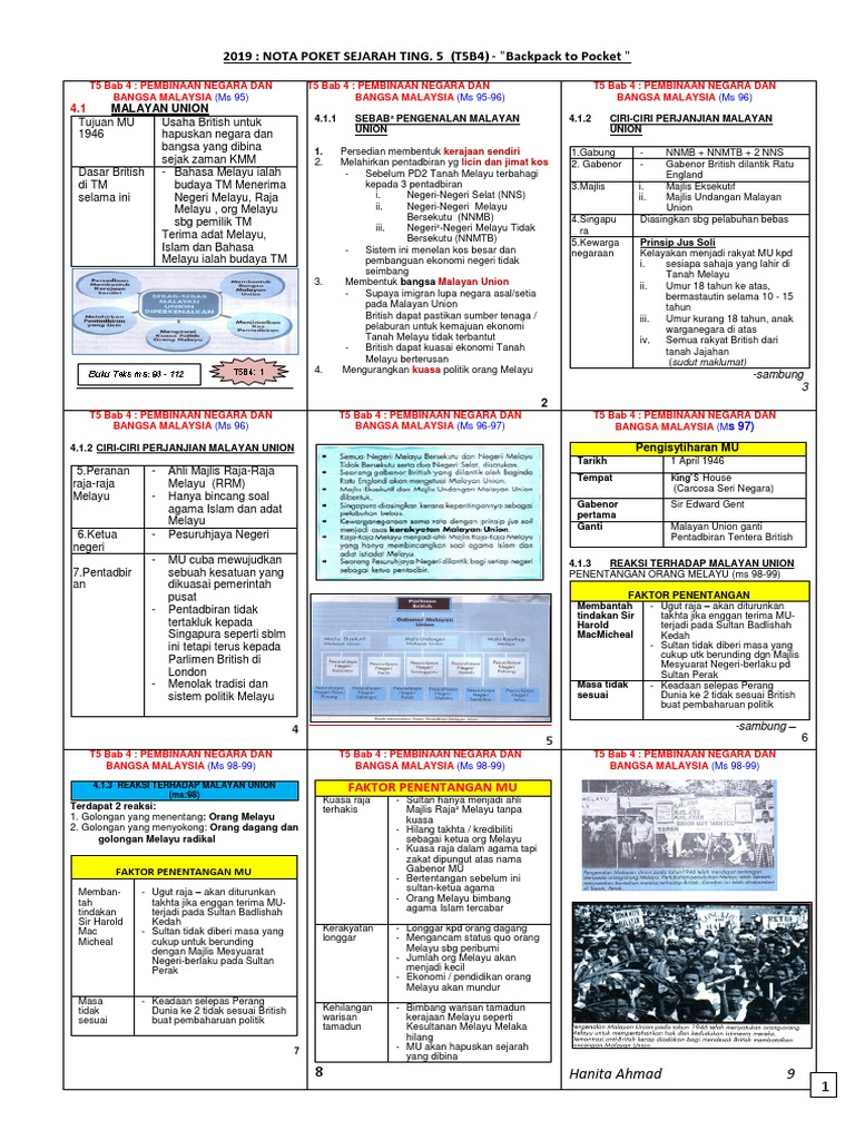 2019 t5b3 Nota Poket (Group123sejspm) | PDF