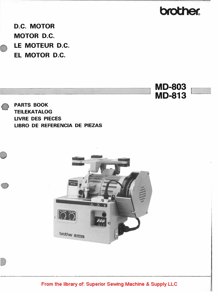Brother MD-803, - 813 DC Motor PDF | PDF