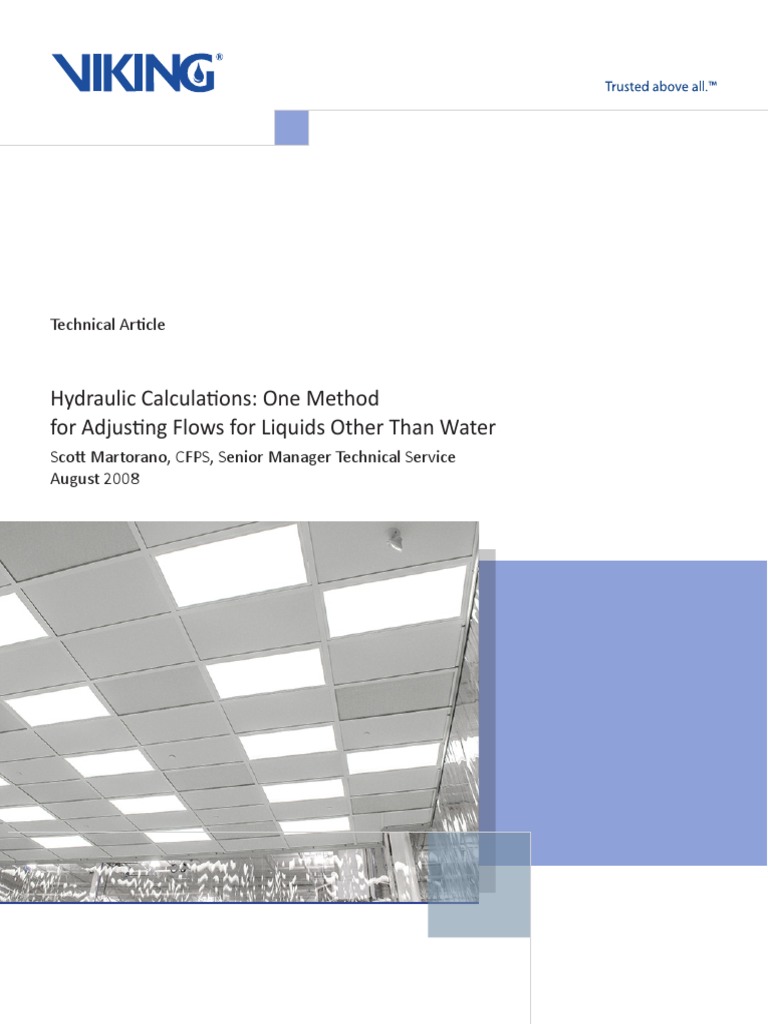 Hydraulic Calculations | PDF | Fire Sprinkler System | Pressure