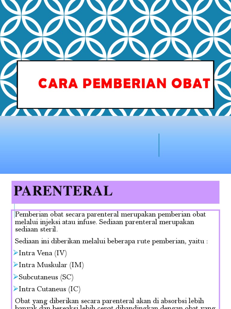 PPT Cara Pemberian Obat