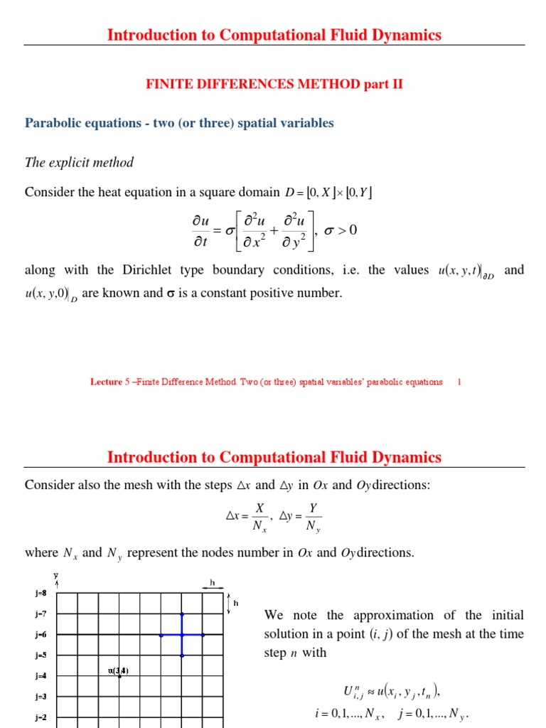 Introduction To Computational Fluid Dynamics: Finite Differences Method Part Ii | PDF ...