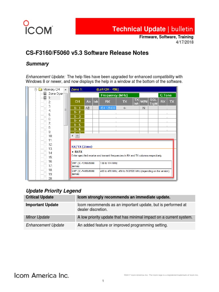 CS-F3161 - F5060 v5.3 Software Release Notes | PDF | Business | Computers