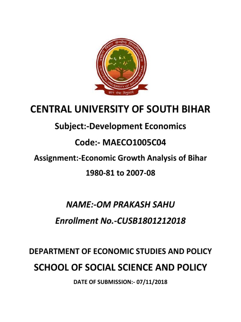 An Analysis of Economic Growth in Bihar from 1980-81 to 2007-08: A ...