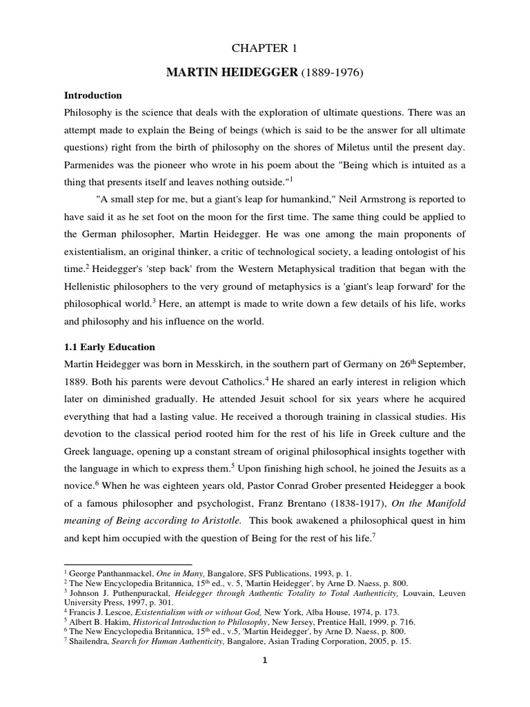 Authentic Existence According To Martin | PDF | Martin Heidegger ...