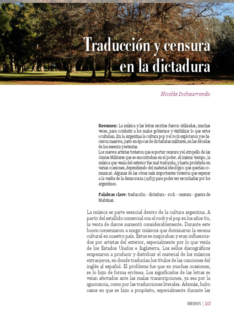 Censurar | PDF | La música rock | Ocio