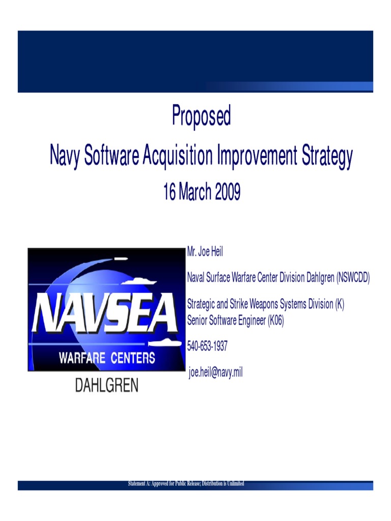 Rebuilding Government Software Expertise: A Proposed Navy Software ...