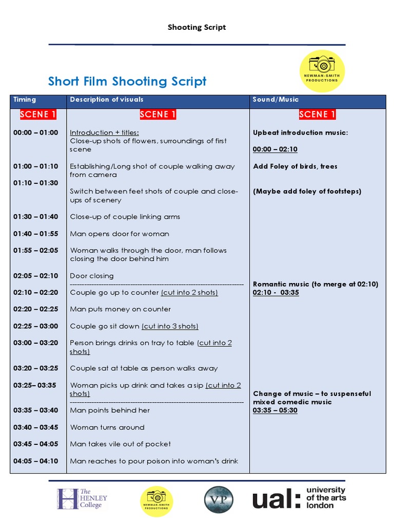 Shooting Script | PDF | Leisure