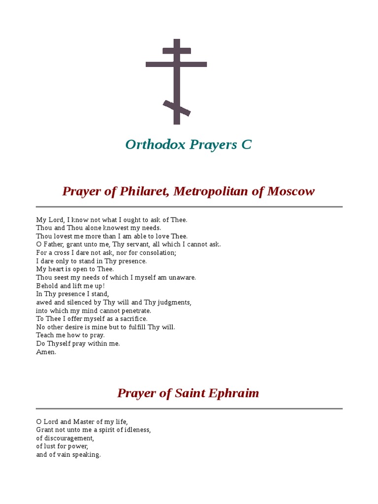 Orthodox Prayers C PDF | PDF | Repentance | Mary, Mother Of Jesus