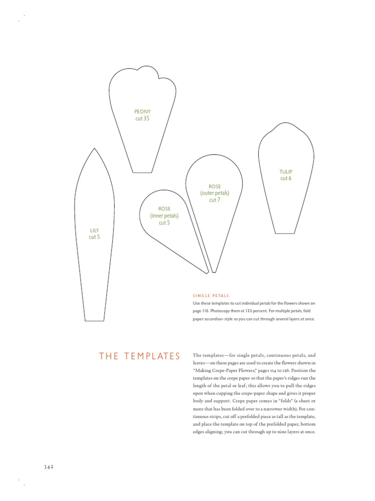Tissue Paper Flower Templates