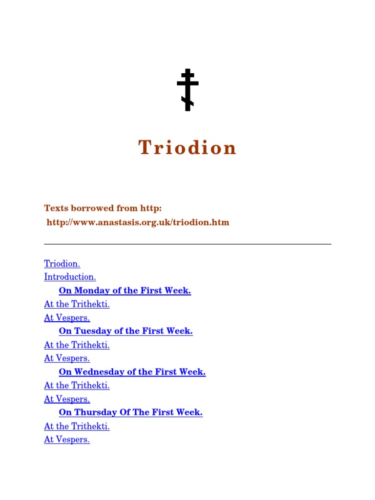 Triodion PDF | PDF | Cain And Abel | Christianity