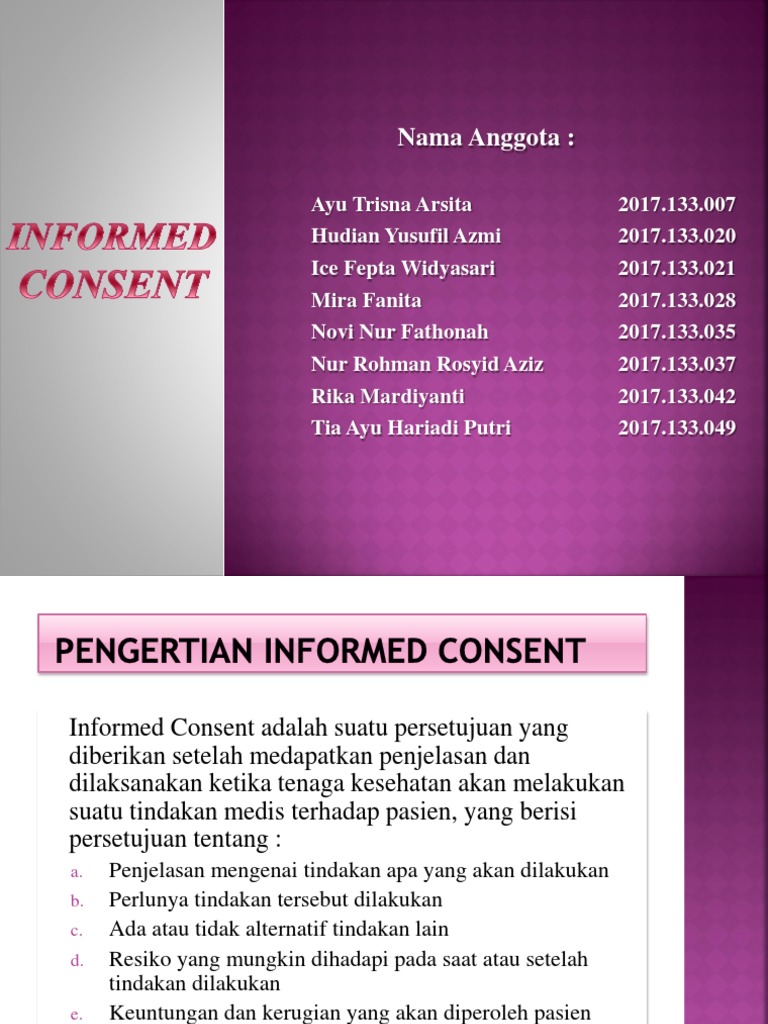 Informed Consent | PDF | Pengembangan Diri | Sains & Matematika