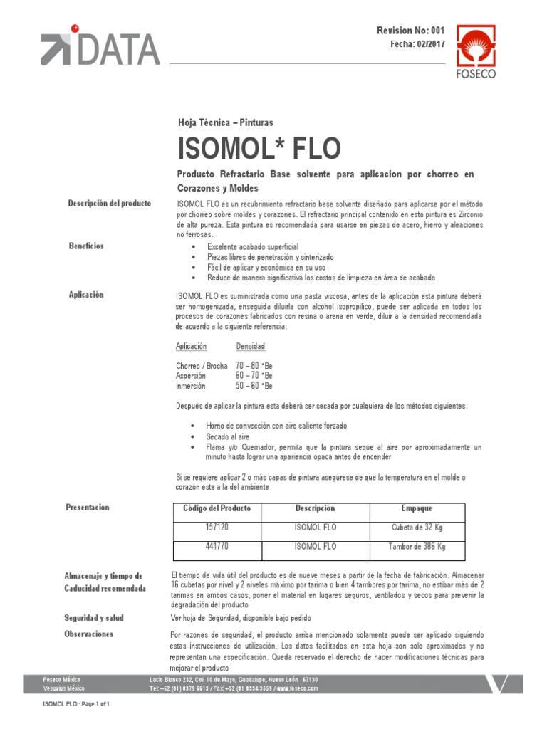 Isomol Flo | PDF | Pinturas | Acero