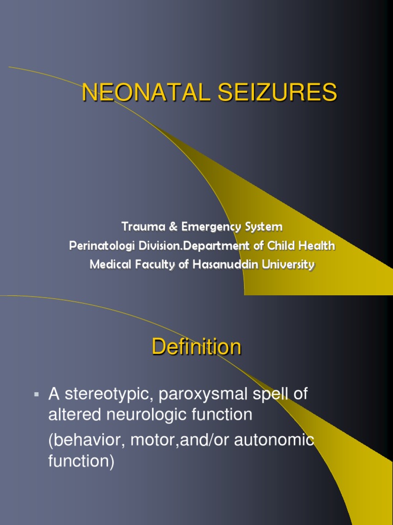 Neonatal Convulsion | PDF | Epilepsy | Electroencephalography