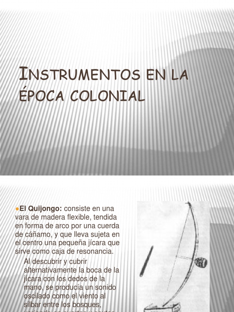 Instrumentos en La Época Colonial | PDF | Ciencias sociales | Arte