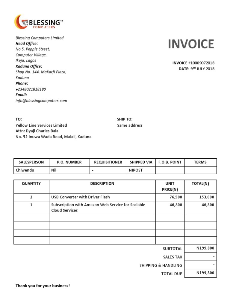 Sample Invoice | PDF