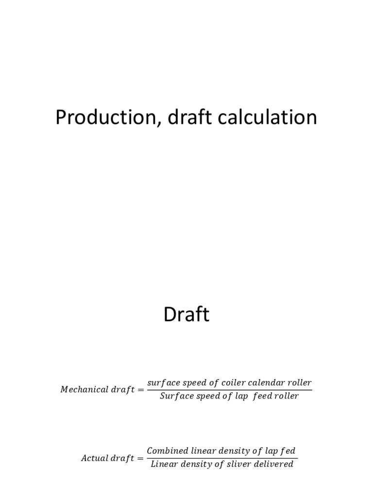Lesson 7 Production Draft Calculation PDF | Download Free PDF ...
