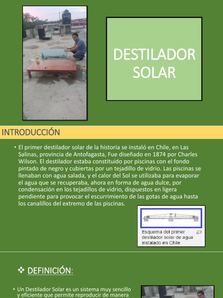 Destilador Solar 1 | PDF | Energía solar | Agua