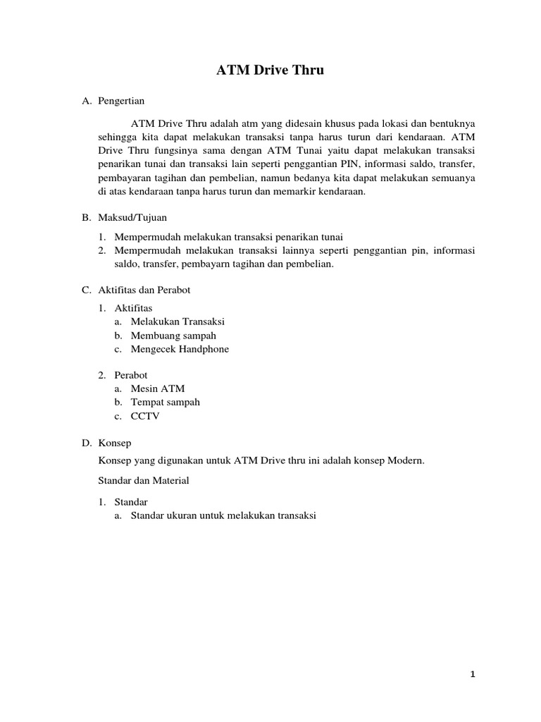 ATM Drive Thru | PDF