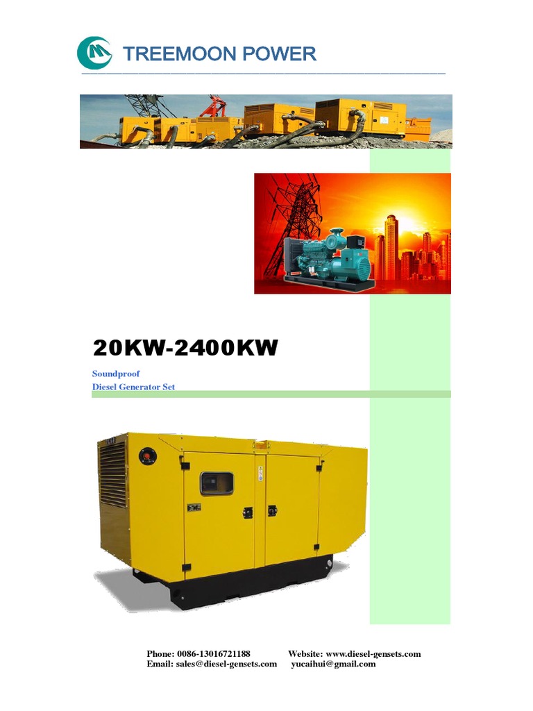 Diesel Generator Catalogue PDF | PDF | Door | Exhaust Gas