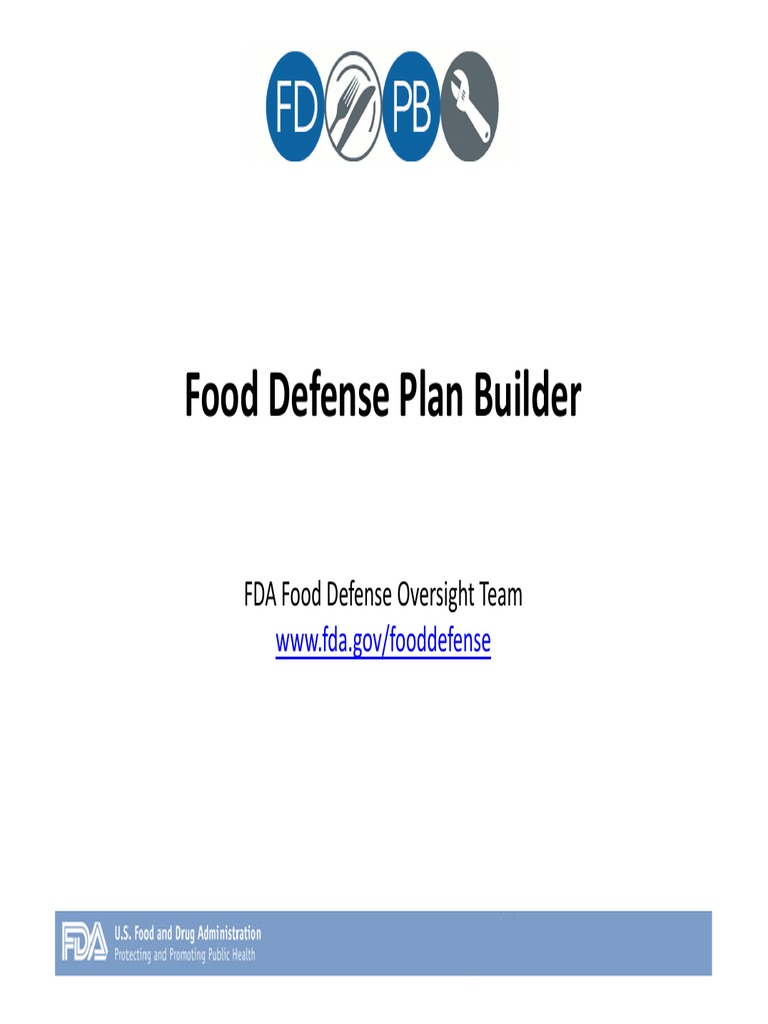 FDA Food Defense Plan Builder Tool | PDF | Business | Computers