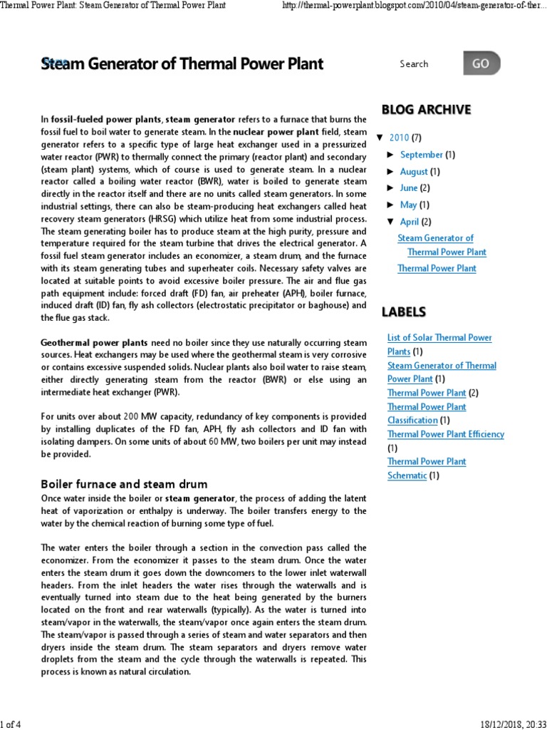 Boiler Furnace and Steam Drum | PDF | Boiler | Furnace