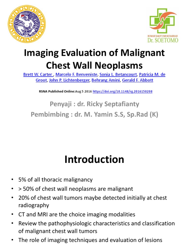 Imaging Evaluation of Malignant Chest Wall Neoplasms | PDF | Biopsy ...