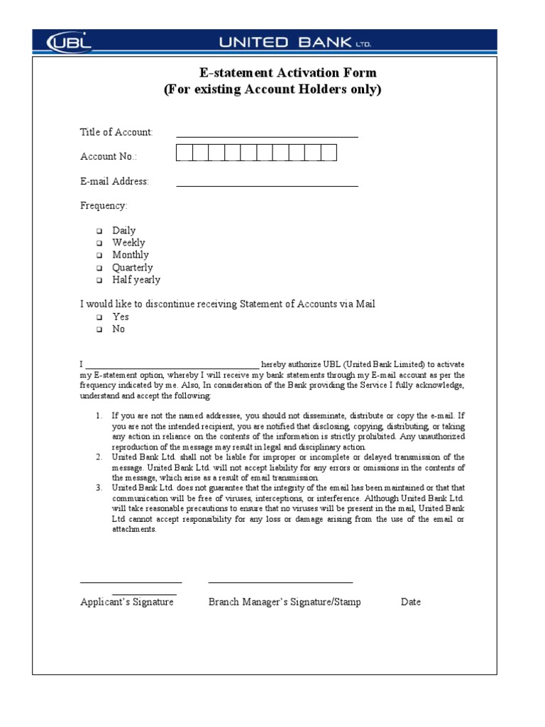 Activation Form | PDF